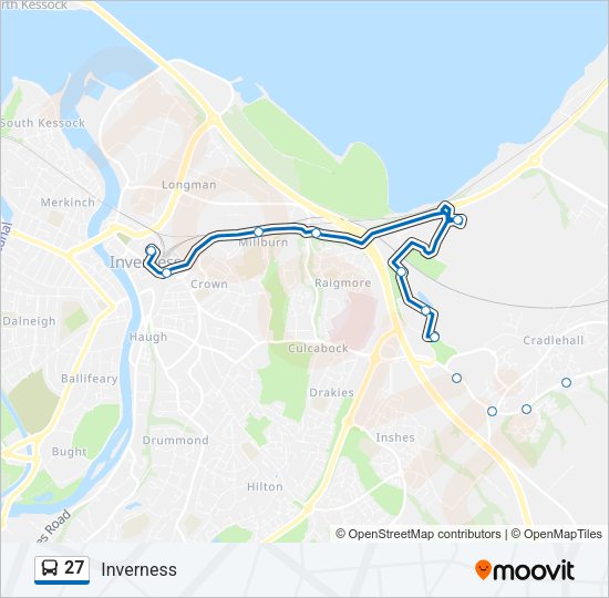 27 Route: Schedules, Stops & Maps - Inverness (Updated)