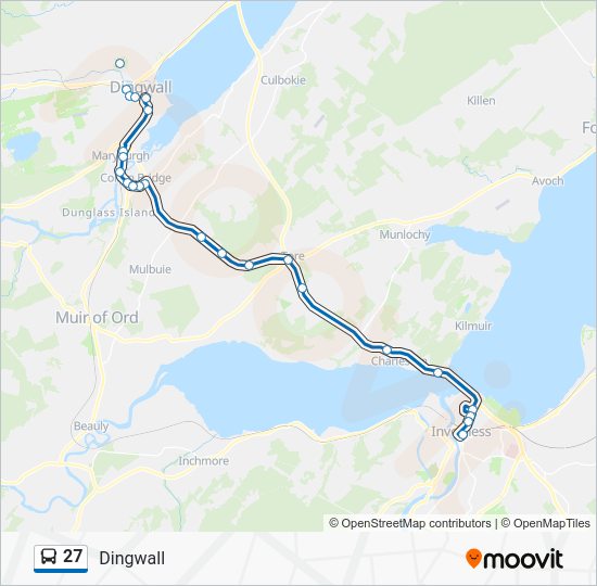 27 Route: Schedules, Stops & Maps - Dingwall (Updated)