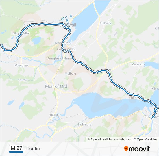 27 Route: Schedules, Stops & Maps - Contin (Updated)