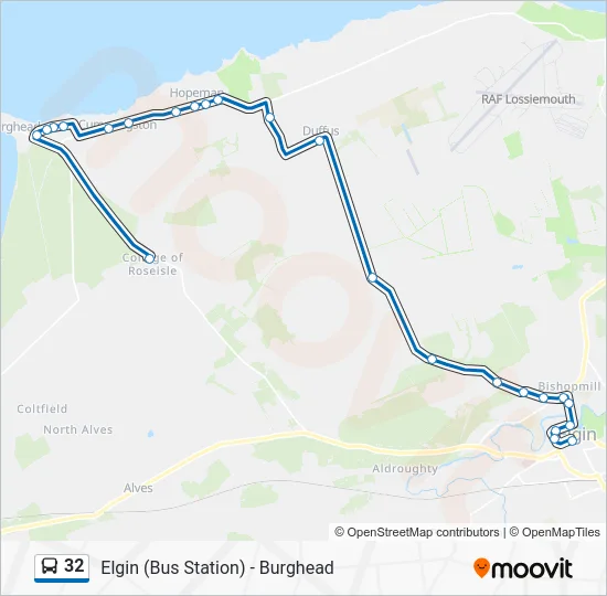 32 Route: Schedules, Stops & Maps - College Of Roseisle (Updated)