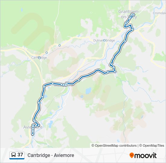 37 Route: Schedules, Stops & Maps - Aviemore (Updated)