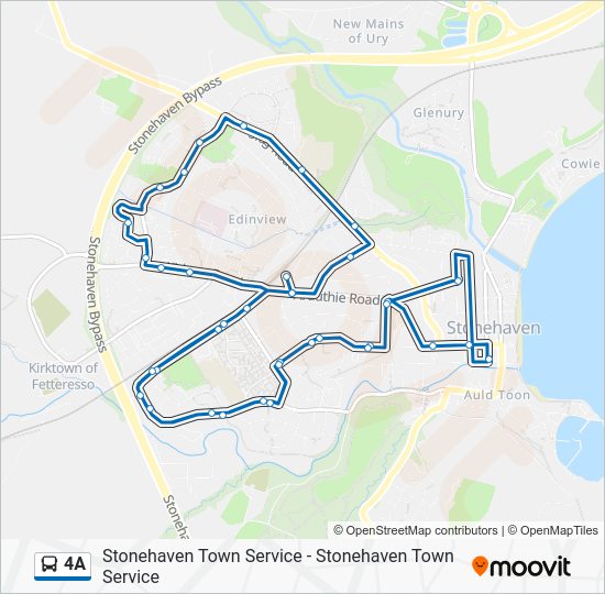 4A Route: Schedules, Stops & Maps - Stonehaven (Updated)