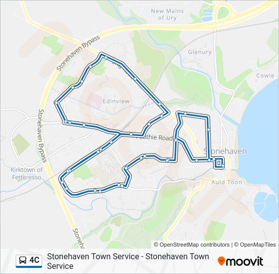 4C Route: Schedules, Stops & Maps - Stonehaven (Updated)