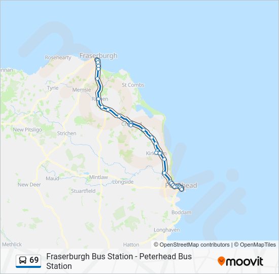 69 Route: Schedules, Stops & Maps - Fraserburgh (Updated)
