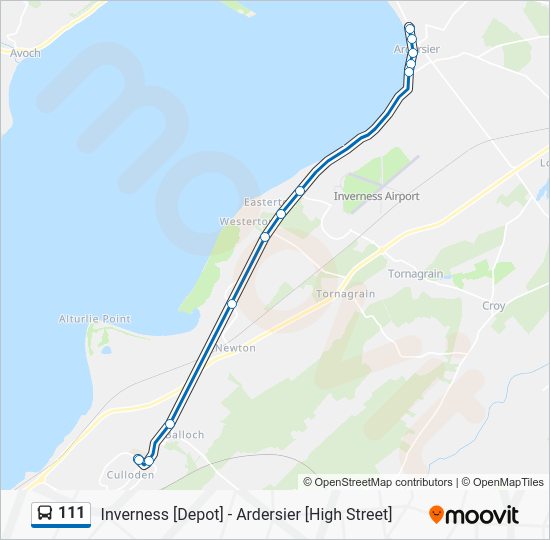 111 Route: Schedules, Stops & Maps - Culloden (Updated)