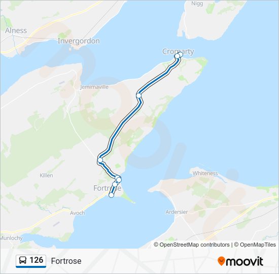 126 Route: Schedules, Stops & Maps - Fortrose (Updated)