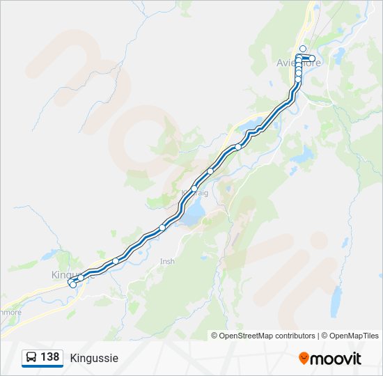138 Route: Schedules, Stops & Maps - Kingussie (Updated)