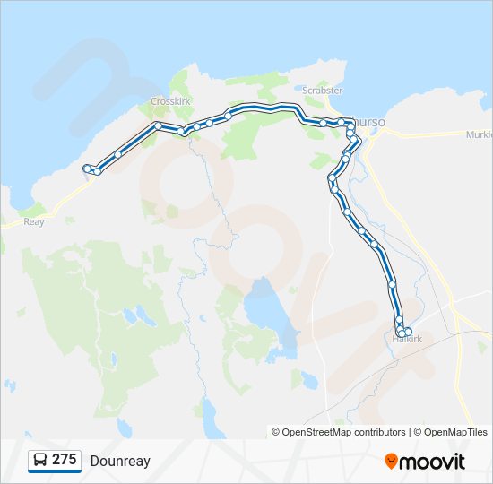 275 Route: Schedules, Stops & Maps - Dounreay (Updated)