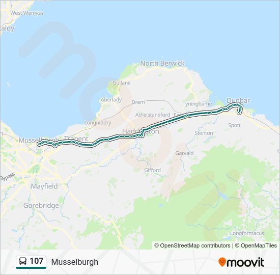 107 Route: Schedules, Stops & Maps - Dunbar (Updated)