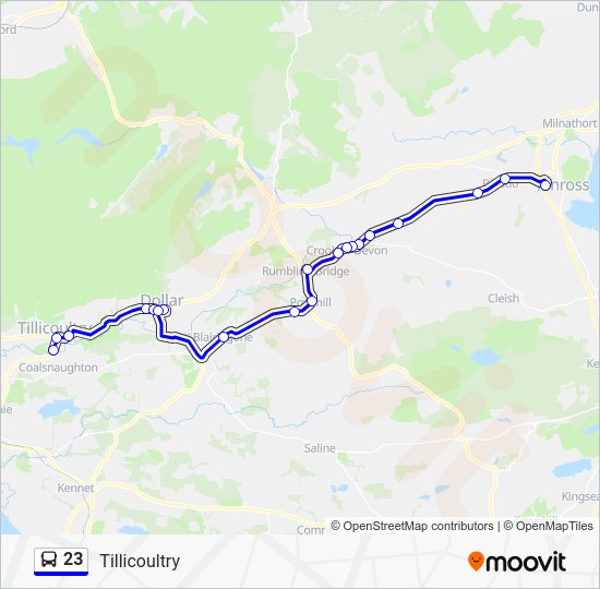 23 Route: Schedules, Stops & Maps - Tillicoultry (Updated)