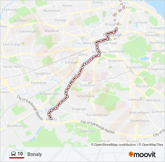 10 Route: Schedules, Stops & Maps - Bonaly (Updated)