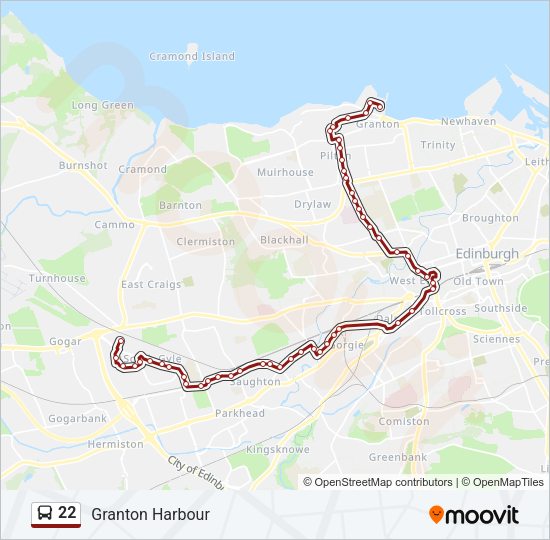 22 Route: Schedules, Stops & Maps - Granton Harbour (Updated)