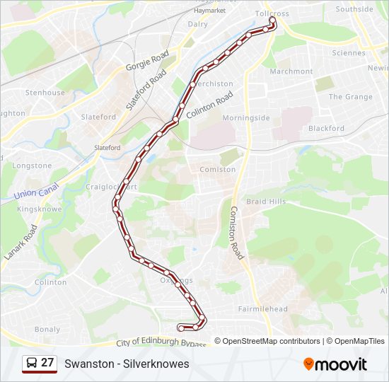 27 Route: Schedules, Stops & Maps - Tollcross (Updated)
