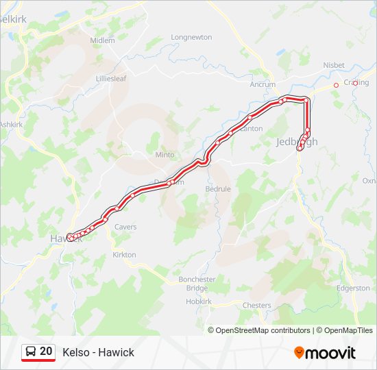 20 Route: Schedules, Stops & Maps - Hawick (Updated)