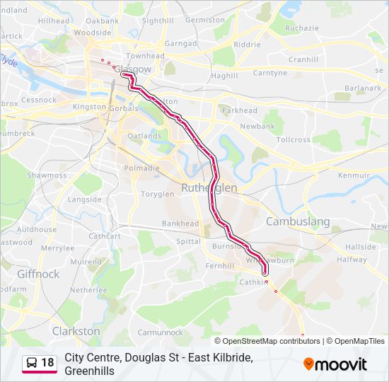 18 Route: Schedules, Stops & Maps - Glasgow (Updated)