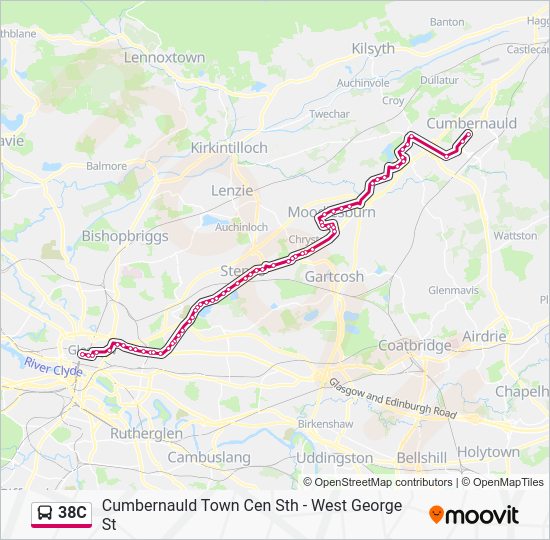 38C Route: Schedules, Stops & Maps - Cumbernauld (Updated)