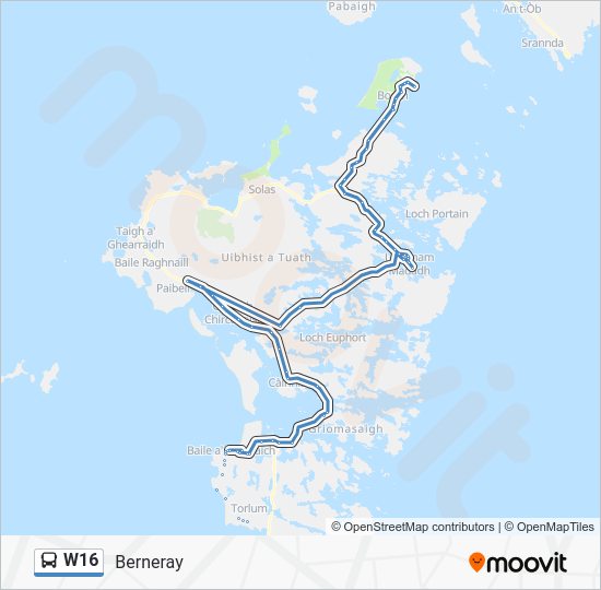 W16 Route: Schedules, Stops & Maps - Berneray (Updated)