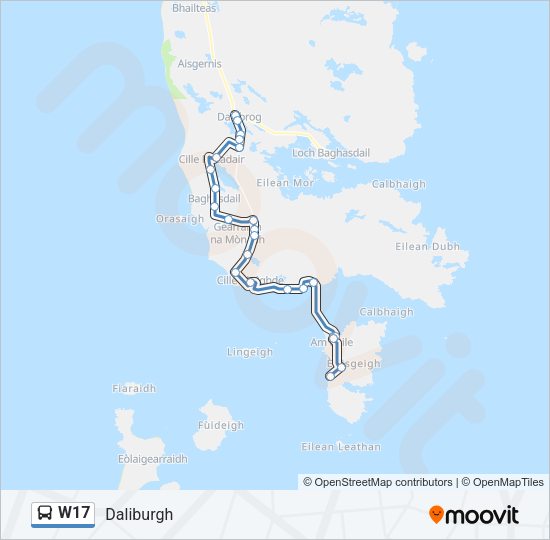 w17 Route: Schedules, Stops & Maps - Daliburgh (Updated)