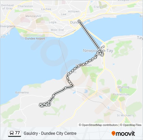 77 Route: Schedules, Stops & Maps - Dundee City Centre (Updated)