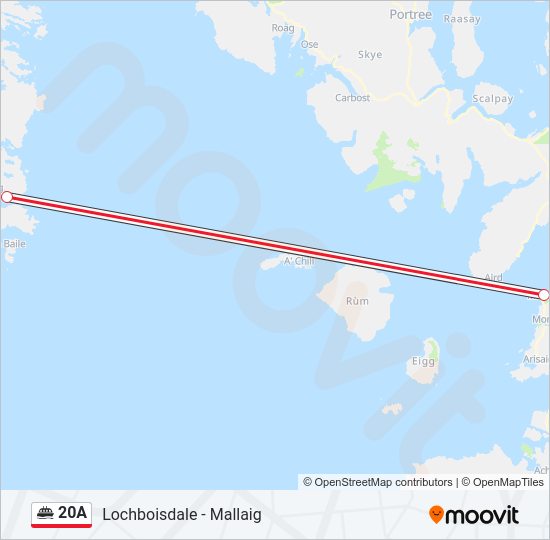 20a Route: Schedules, Stops & Maps - Mallaig (Updated)