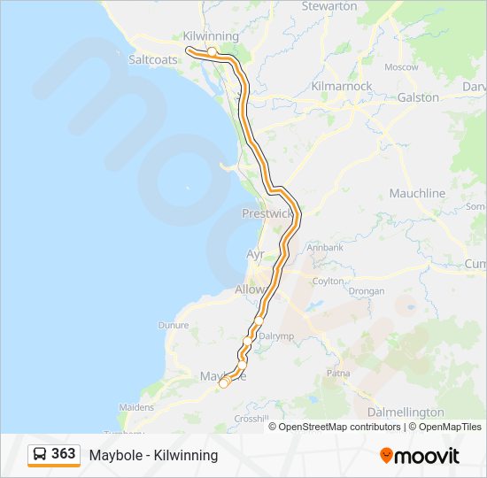 363 Route: Schedules, Stops & Maps - Kilwinning (Updated)