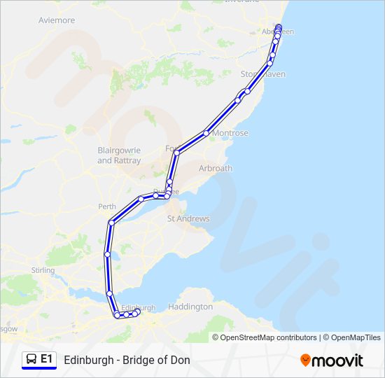 E1 Route: Schedules, Stops & Maps - Edinburgh (Updated)