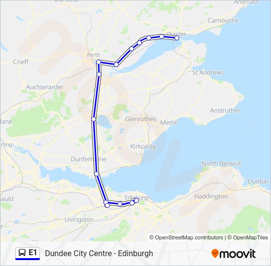 E1 Route: Schedules, Stops & Maps - Dundee City Centre (Updated)