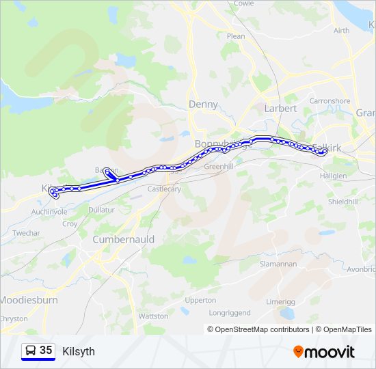 35 Route: Schedules, Stops & Maps - Kilsyth (Updated)