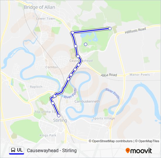 UL Route: Schedules, Stops & Maps - Causewayhead (Updated)
