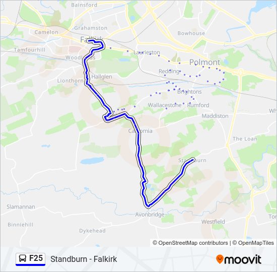 F25 Route: Schedules, Stops & Maps - Falkirk (Updated)
