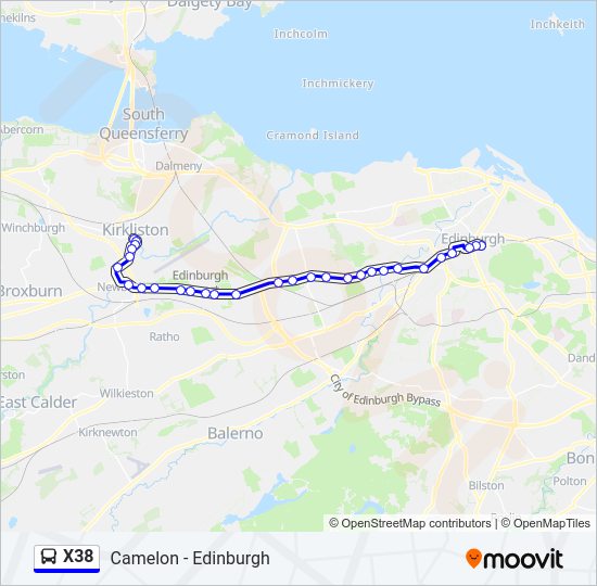 X38 Route: Schedules, Stops & Maps - Kirkliston (Updated)