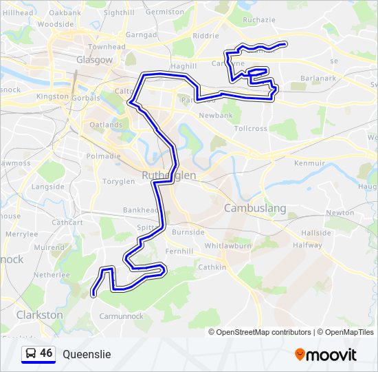 46 Route: Schedules, Stops & Maps - Queenslie (Updated)