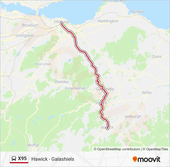X95 Route: Schedules, Stops & Maps - Hawick (Updated)