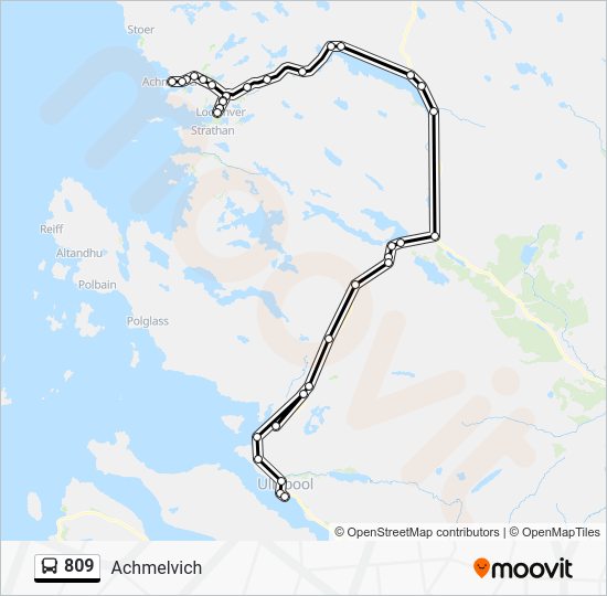 809 Route: Schedules, Stops & Maps - Achmelvich (Updated)