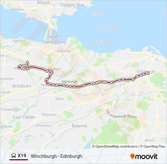 X19 Route: Schedules, Stops & Maps - Edinburgh (Updated)