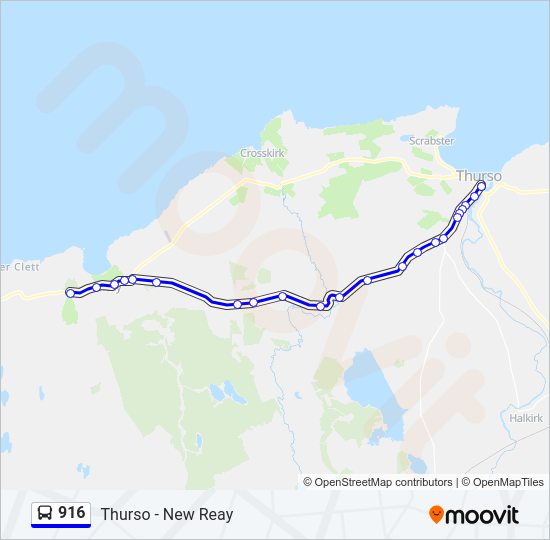 916 Route: Schedules, Stops & Maps - New Reay (Updated)