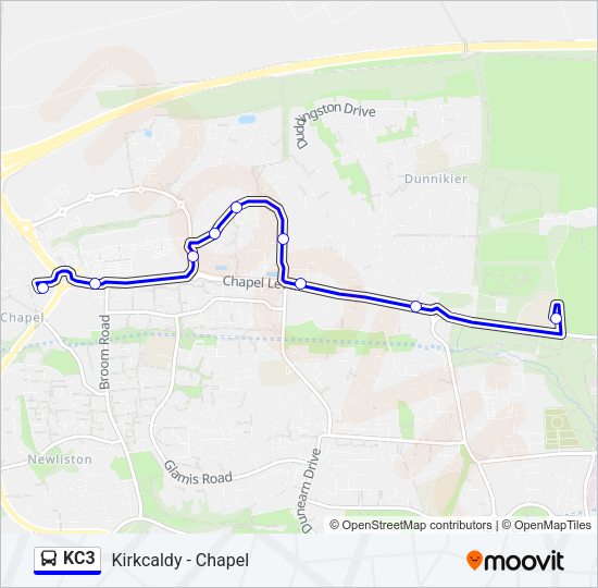 KC3 Route: Schedules, Stops & Maps - Kirkcaldy (Updated)