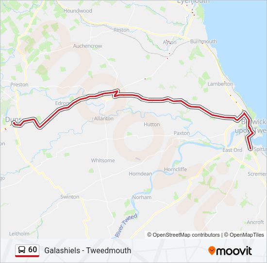 60 Route: Schedules, Stops & Maps - Tweedmouth (Updated)