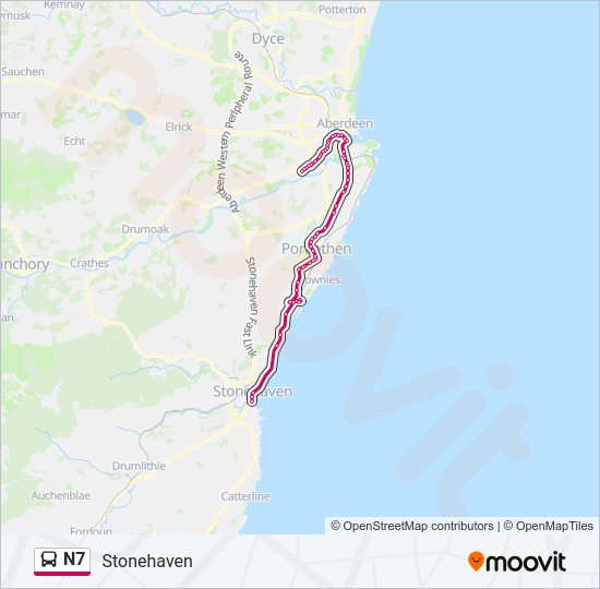 N7 Route: Schedules, Stops & Maps - Stonehaven (Updated)