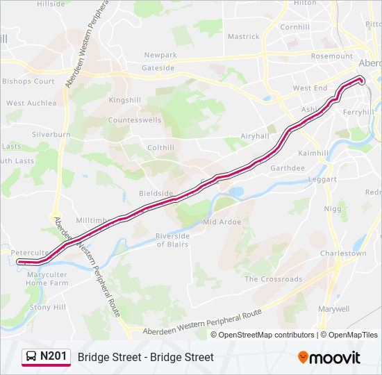 N201 Route: Schedules, Stops & Maps - Aberdeen (Updated)