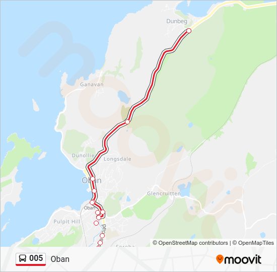 005 Route: Schedules, Stops & Maps - Oban (Updated)