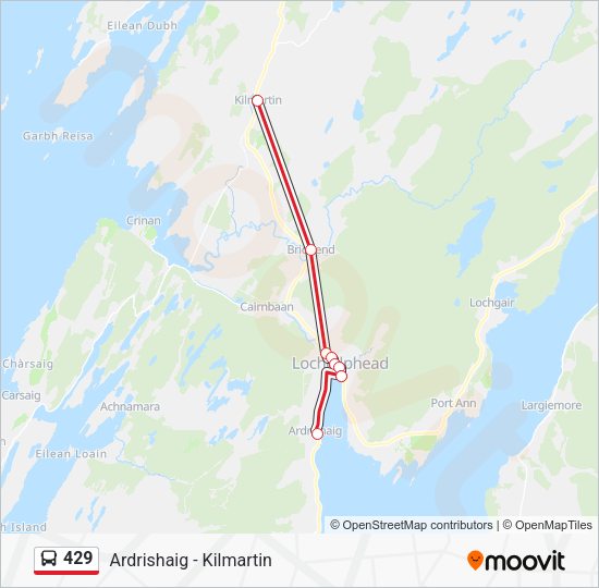 429 Route: Schedules, Stops & Maps - Ardrishaig (Updated)