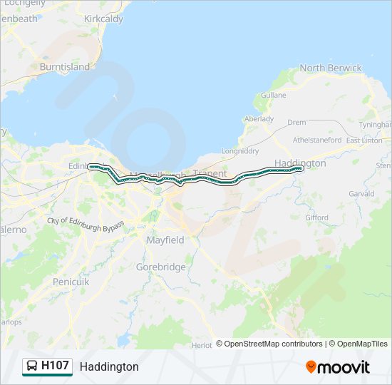 h107 Route: Schedules, Stops & Maps - Haddington (Updated)