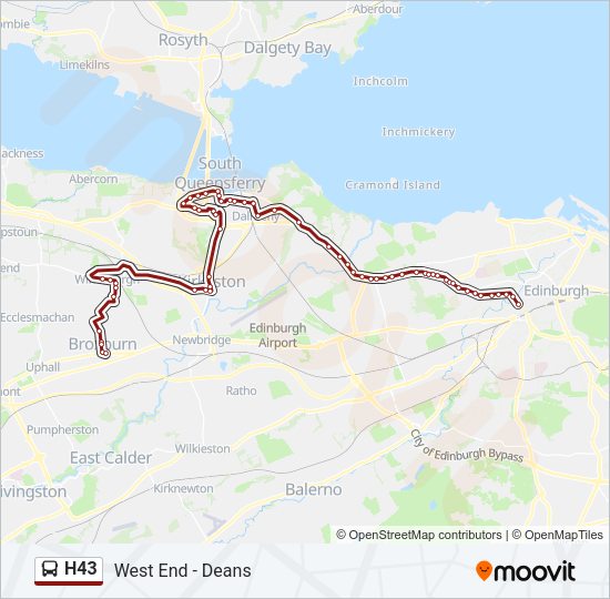 H43 Route: Schedules, Stops & Maps - Broxburn (Updated)
