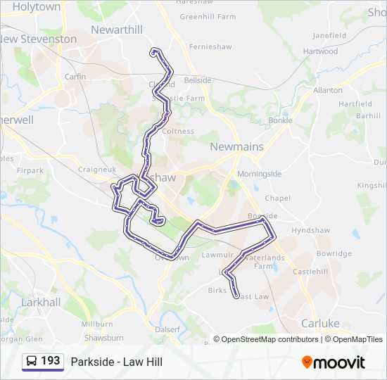 193 Route: Schedules, Stops & Maps - Law Hill (Updated)