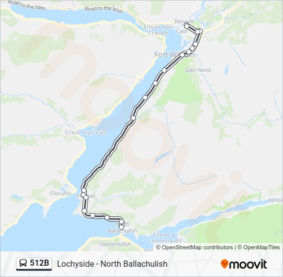 512b Route: Schedules, Stops & Maps - Caol (Updated)