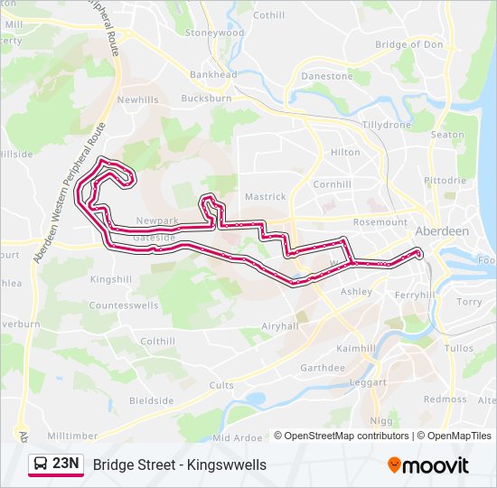 23N Route: Schedules, Stops & Maps - Aberdeen (Updated)