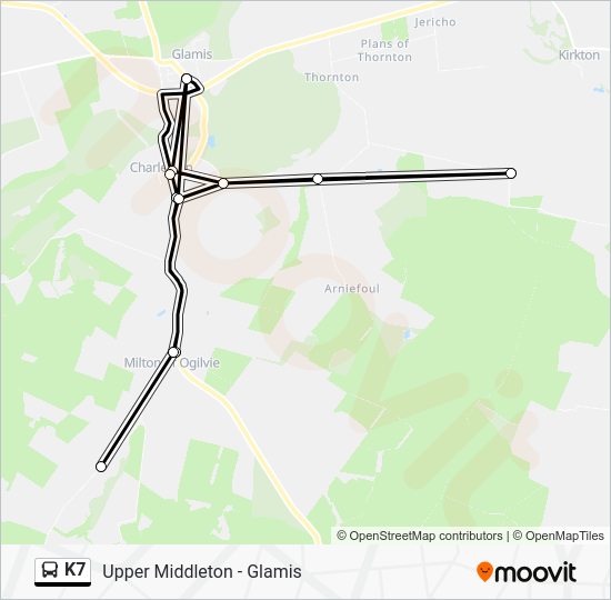 k7 Route: Schedules, Stops & Maps - Glamis (Updated)