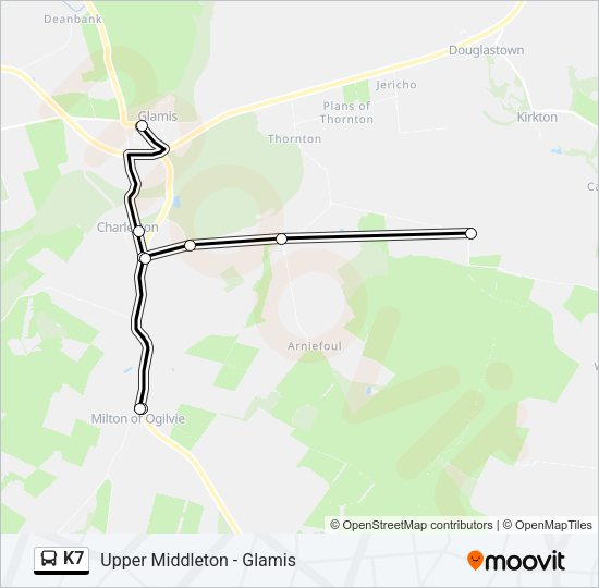 K7 Route: Schedules, Stops & Maps - Glamis (Updated)