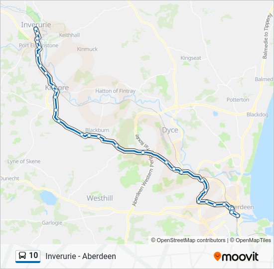 10 Route: Schedules, Stops & Maps - Inverurie (Updated)